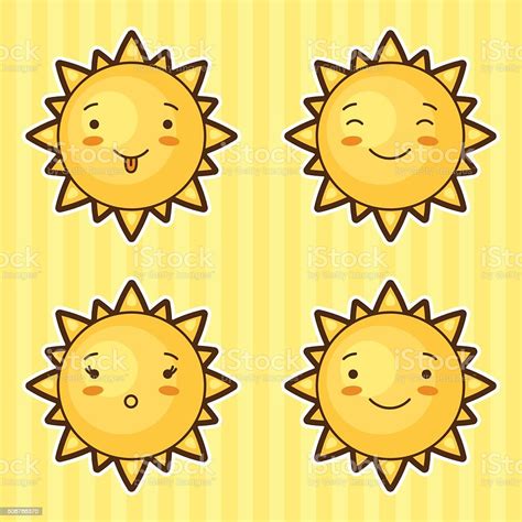 다양한 세트 통째로 가져가기 부담스럽다면 가와이 피닉스 선즈 다른 얼굴 표정 계절에 대한 스톡 벡터 아트 및 기타 이미지 계절 귀여운 기후 묘사 Istock