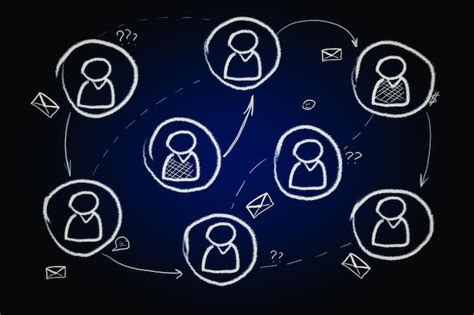 Premium Photo Global Communication And Social Network Concept With Freehand User Arrows And