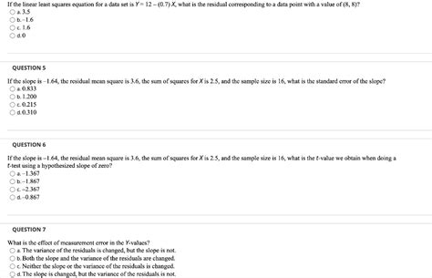 solved if the linear least squares equation for a data set