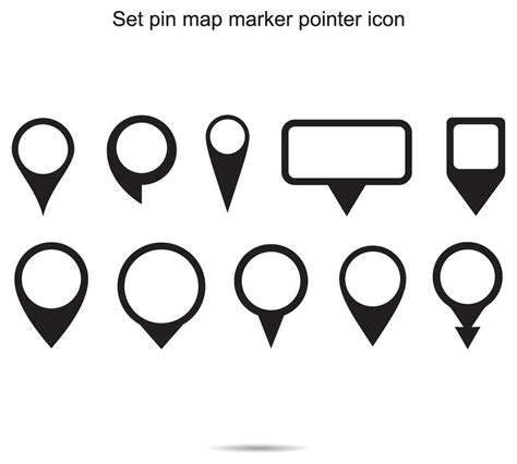 Set Pin Map Marker Pointer Icon Vector Illustration Vector