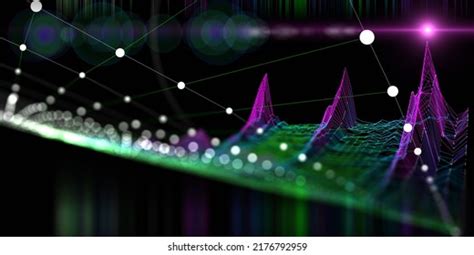 abstract technology background bending color grid stock illustration