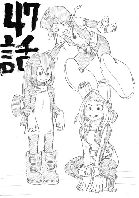 Uraraka Ochako Asui Tsuyu And Jirou Kyouka Boku No Hero Academia