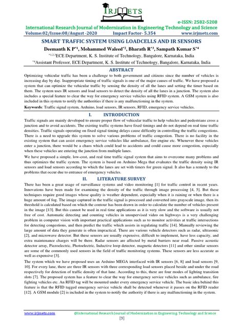 Smart Traffic System Using Loadcells And Ir Sensors Pdf Business