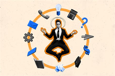 복합 스케치 이미지 사진 콜라주 사무실 관리자 멀티 태스킹 사람 명상 포인터 Usd 기호 이메일 톱니 바퀴 수 이메일 비즈니스