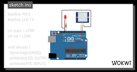 Deteksi Gerak Malam Hari Pir Lukman Wokwi Esp32 Stm32 Arduino