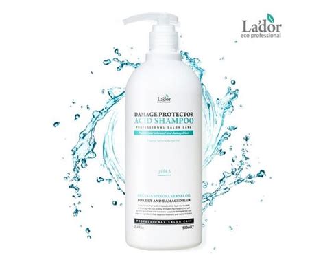 Профессиональный бесщелочной шампунь Lador Damaged Protector Acid ...