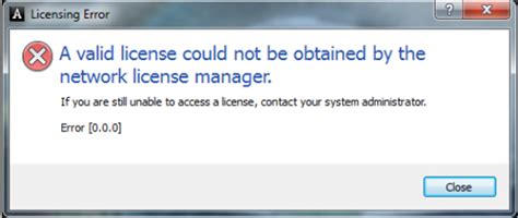 Network License Error Messages CADD Microsystems