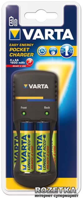 Зарядное устройство Varta Pocket Charger 57662 BLI 1+4x56706 NI-MH AA ...
