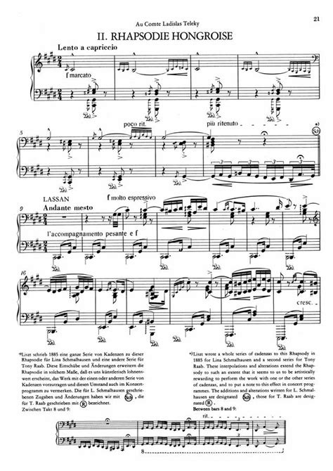 악보 F Liszt 헝가리 무곡2번 S 244 톰과 제리 악보