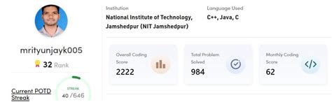 mrityunjay kumar on linkedin coding achievementunlocked gfg 14