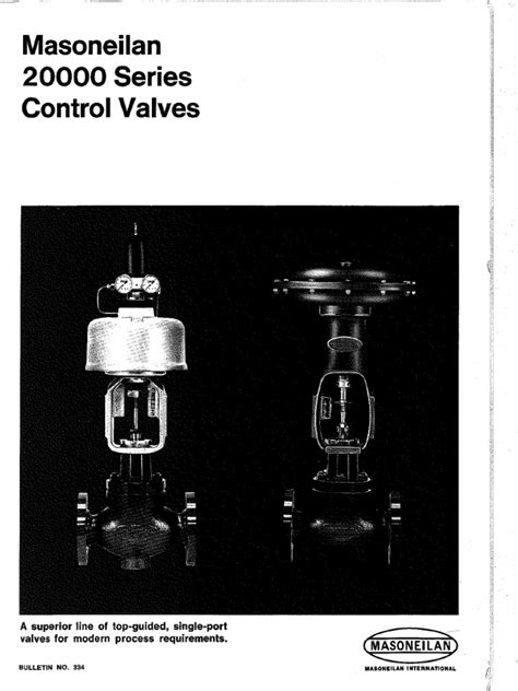 Masoneilan International 1980 Masoneilan 20000 Series Control Valves