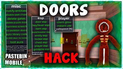 Updated Doors Script Hack Skip Doors God Mode Collect Coins