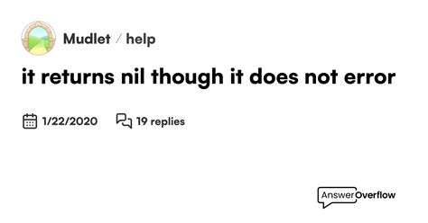 It Returns Nil Though It Does Not Error Mudlet