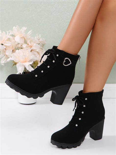 Elegantes Botas De Moda Feminina Com Fivelas Decorações De Strass