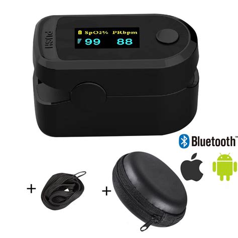 bluetooth oximeter for android ios fingertip pulse vicedeal