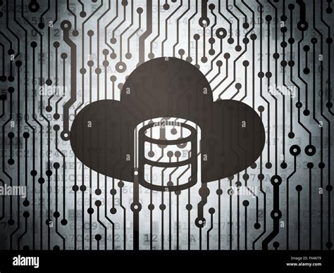 Software Concept Circuit Board With Database With Cloud Stock Photo Alamy