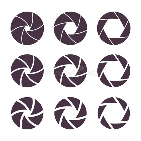Camera Shutter Aperture Icons Stock Vector Illustration Of Equipment Pictogram 89281446