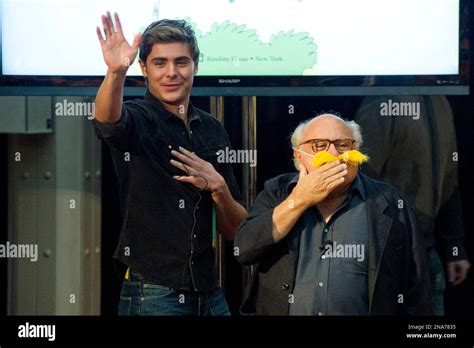 Dr Seuss The Lorax Stars Danny DeVito Right And Zac Efron Attend The National Education
