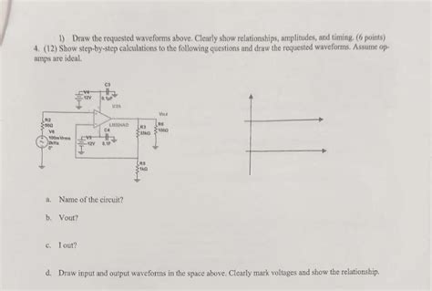 Solved 1 Draw The Requested Waveforms Above Clearly Show