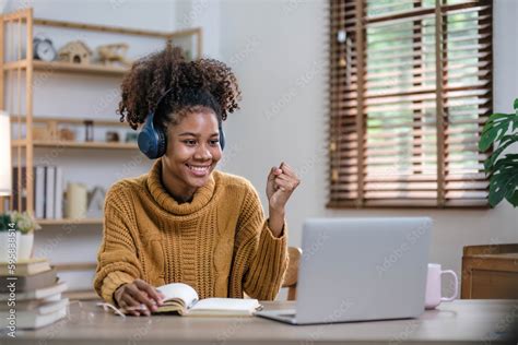 Asian Girl Student Online Learning Class Study Online Video Call Zoom