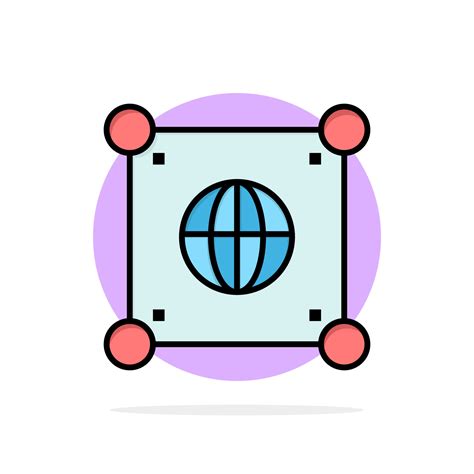 Globe Global World Science Abstract Circle Background Flat Color Icon 14337779 Vector Art At