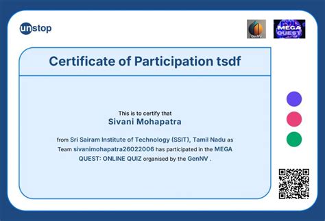 Neverstoplearning Megaquest Unstop Sivani Mohapatra