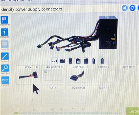 Solved Identify Power Supply Connectorsi0molex644 ﻿pin