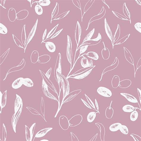 Premium Vector Olives Seamless Pattern In Vector