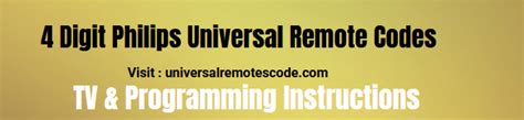 Latest Philips Universal Remote Codes And Instructions Universal