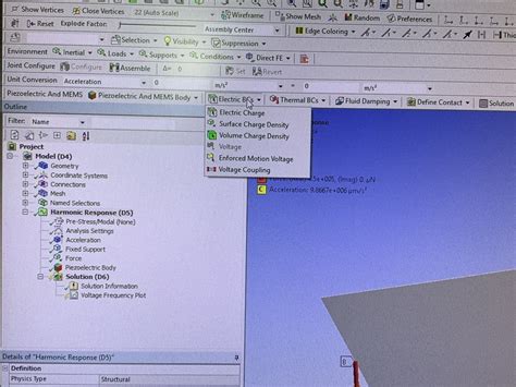 Why The Voltage Electric Boundary Condition Couldnt Be Added In Harmonic Response In Ansys Why The Voltage Electric Boundary Condition Couldnt Be Added In Harmonic Response In Ansys