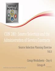 Source Selection Planning Babe Ans Template V Pptx CON Source Selection And The