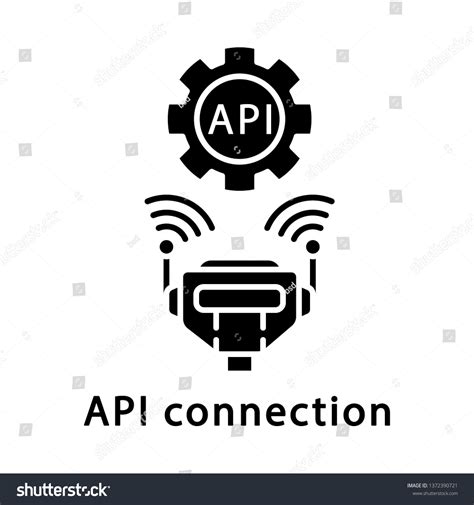 Api Connection Glyph Icon Application Programming Stock Vector Royalty