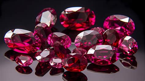 The Oval Fancy Cut Ruby Ai Generated Stock Illustration
