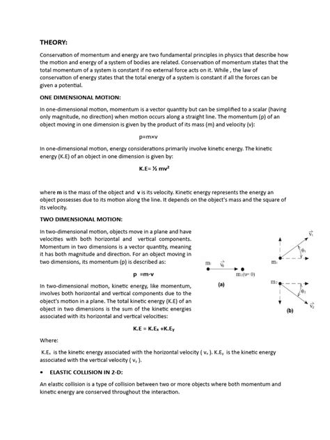 Phy Lab 06 Theory Part 1 Pdf Momentum Collision