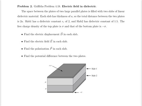 Solved Problem 2 ﻿griffiths Problem 4 18 ﻿electric Field