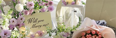 바시움플라워 호텔 프로포즈 꽃셋팅