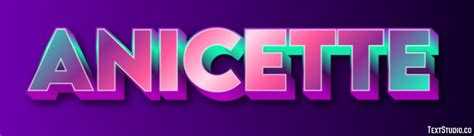 Anicette Effet De Texte Et Design De Logos Prénom