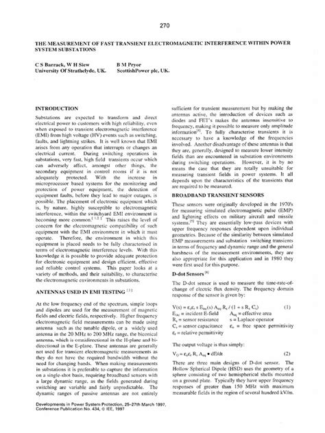 Tirnsient Emi Paper Pdf Electromagnetic Interference Antenna Radio
