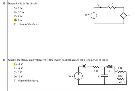 solved 13 determine ix in the circuit a 6 a b 3 5 a c 4a