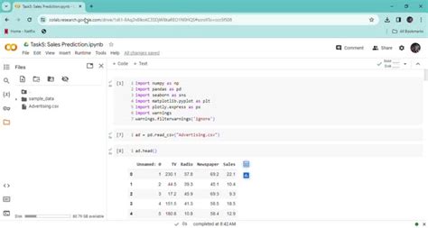 Mohammed Omer On Linkedin Datascience Internship Salesprediction Linearregression