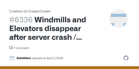Windmills And Elevators Disappear After Server Crash Restart · Issue