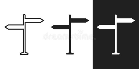 Wooden Simple Signpost Direction Icon In 3 Form Stock Illustration Illustration Of Signpost