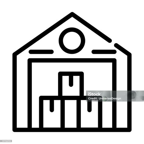 창고 얇은 선 아이콘 서비스 배달 및 물류 개념 격리 윤곽 선에서 선형 아이콘을 지게차 웹 디자인 및 앱에 대한 벡터 그림 기호 요소입니다 0명에 대한 스톡 벡터 아트 및