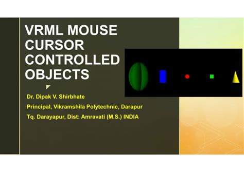 Pdf Vrml Mouse Cursor Controlled Objects