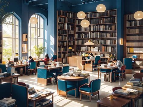 Premium Ai Image A School Library Filled Generated By Ai