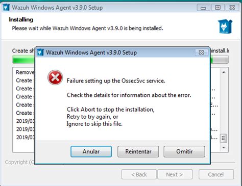 Windows Agent Update Fails When Trying To Start Ossecsvc Service · Issue 2851 · Wazuhwazuh