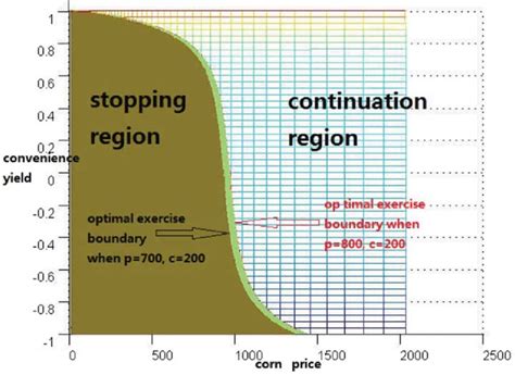 optimal exercise boundary stopping region and continuation region