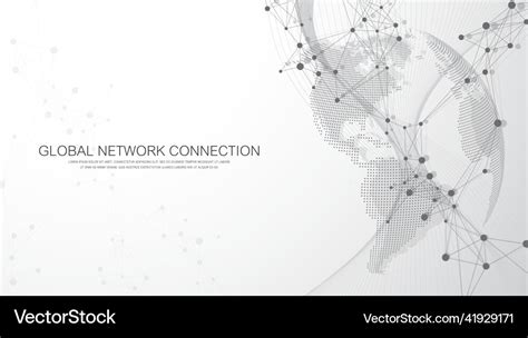 Global Network Connection Concept Social Vector Image