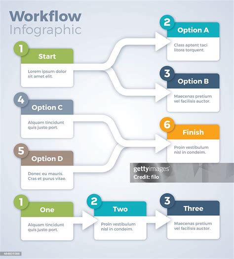 Workflow Infographic High Res Vector Graphic Getty Images