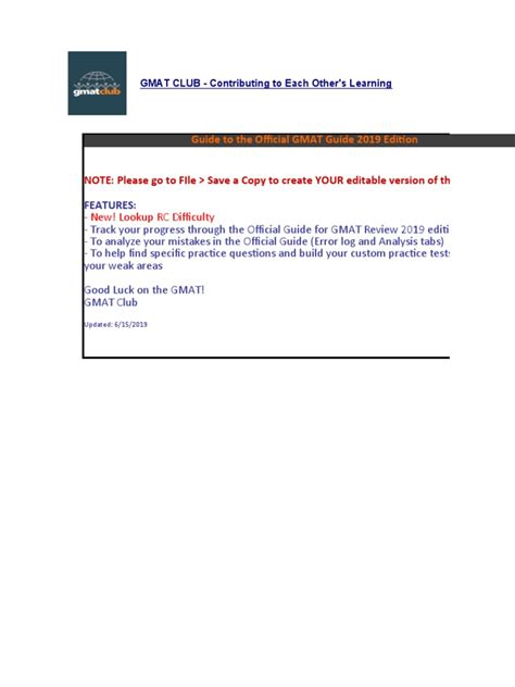 Gmat Club Guide To Og 2019 V6 Pdf Arithmetic Ratio